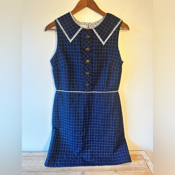Dainty June | Dresses | Dainty June Navy Blue Dress With Anchor Buttons ...